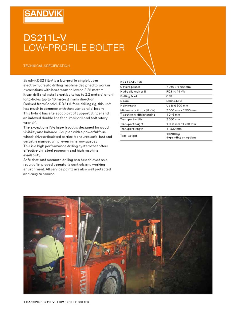 Ds211l V Specification Sheet English | PDF | Drill | Drilling