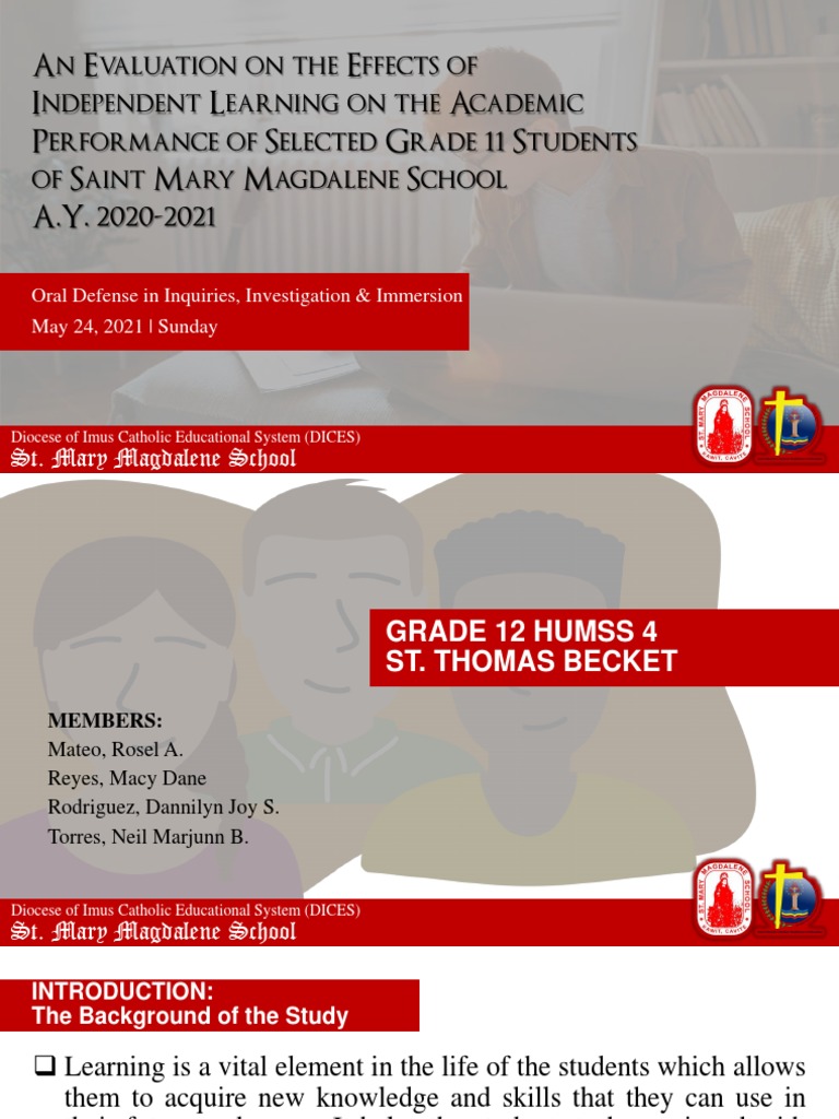 Oral Defense PPT - Group 4 | PDF | Learning | Motivation