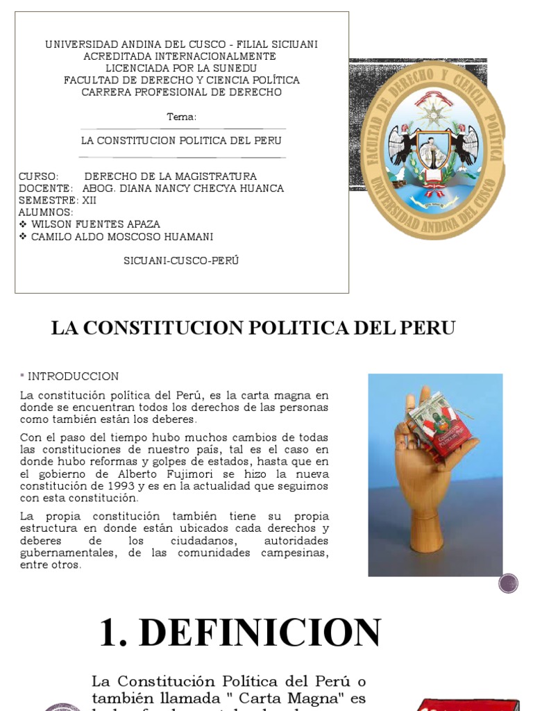 Constitucion Politica Del Peru | PDF | Perú | Constitución