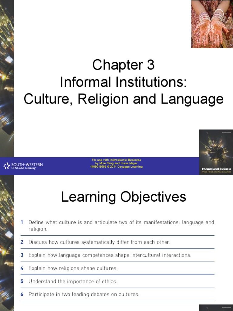 CHAPTER 3 Informal Institutions: Culture, Religion and Language | PDF ...