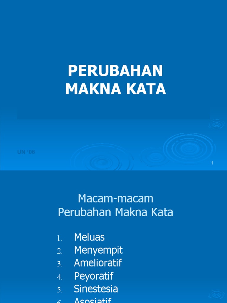 Perubahan Makna Kata | PDF