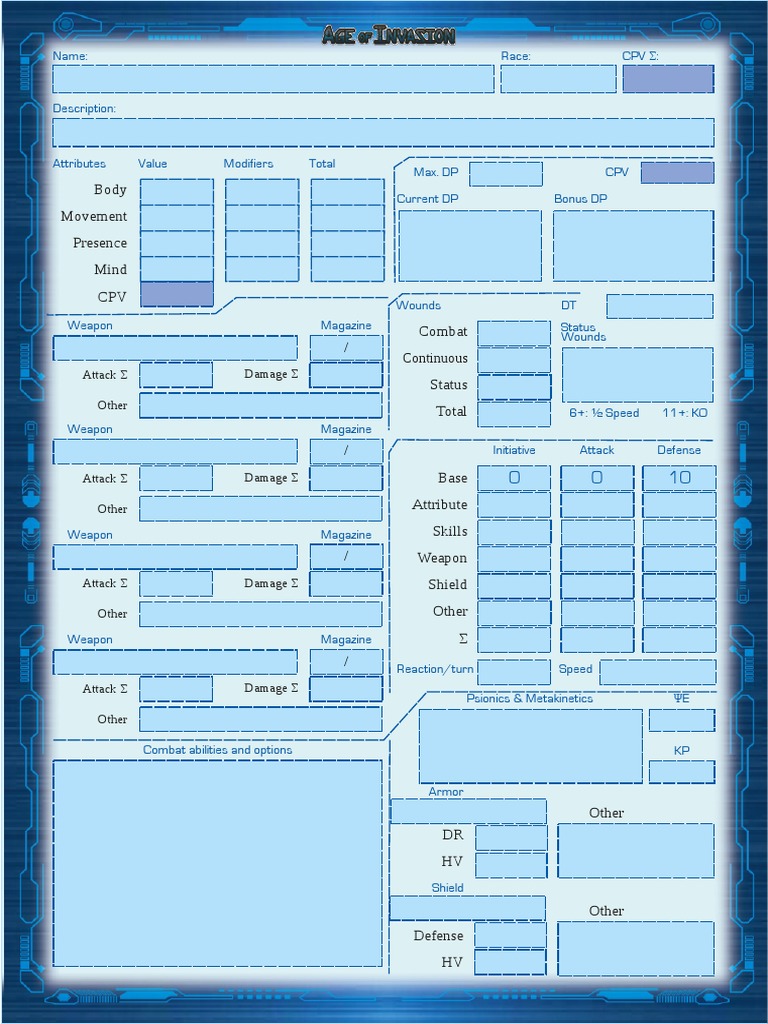 Character Stats and Combat Overview | PDF | Role Playing Games | Gaming