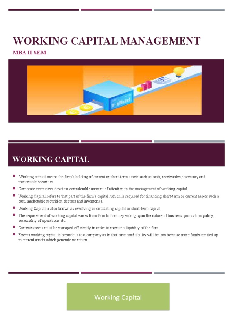 Working Capital Management Overview | PDF | Working Capital | Business
