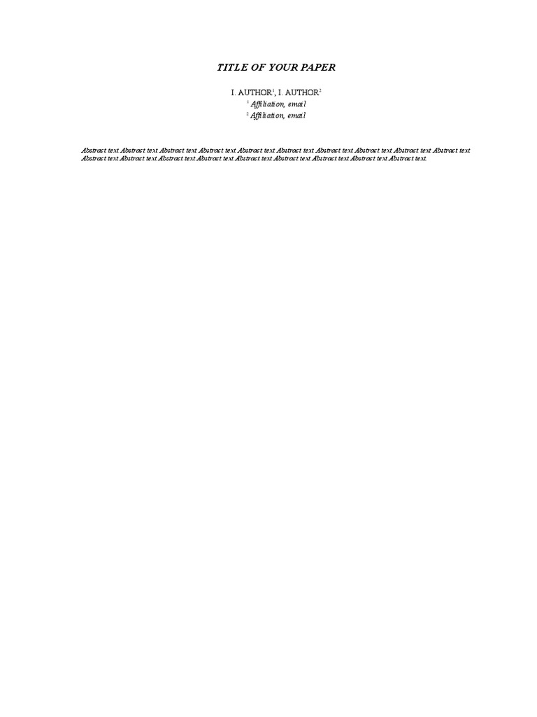 Paper - Template - MTC 2011 | PDF