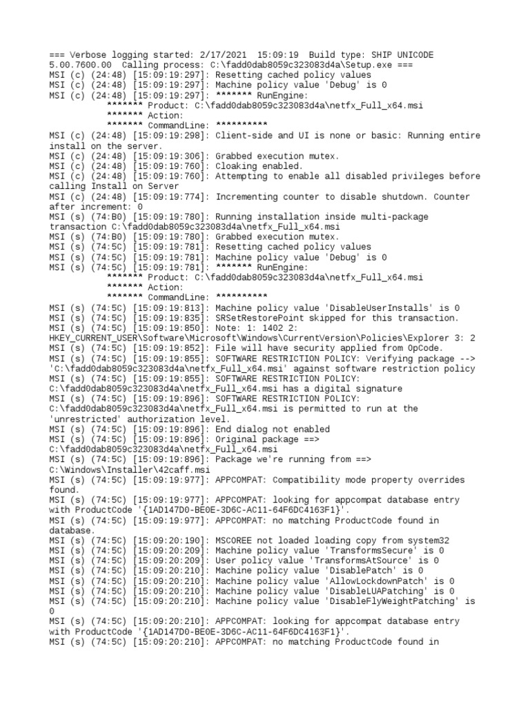 Program-MSI Netfx Full X64.msi | PDF | Software | System Software