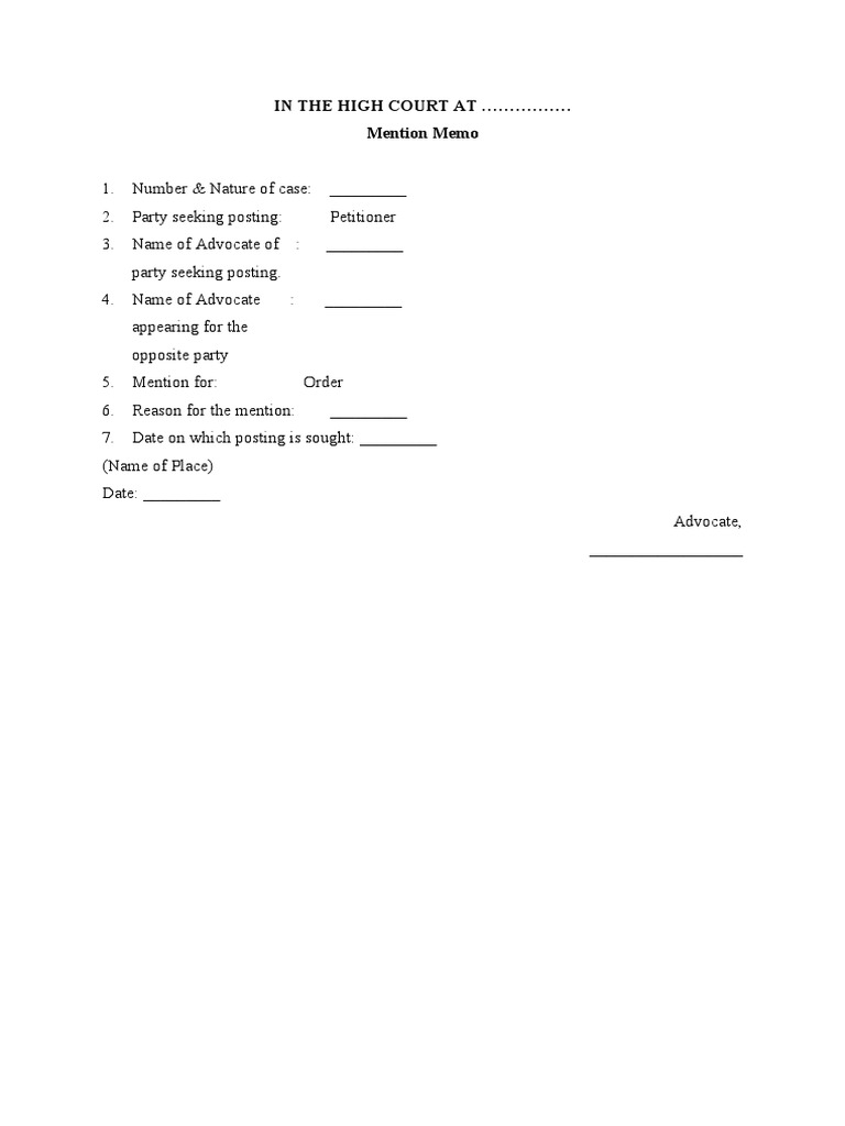 Microsoft Word - Mention Memo | PDF
