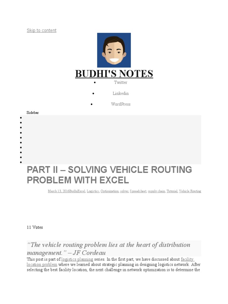 Part II Vehicle Routing Problem | PDF | Mathematical Optimization | Cluster Analysis