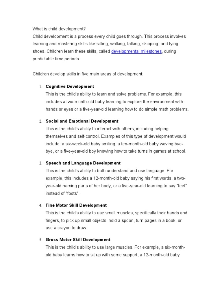 What Is Child Development | PDF | Child Development | Relationships