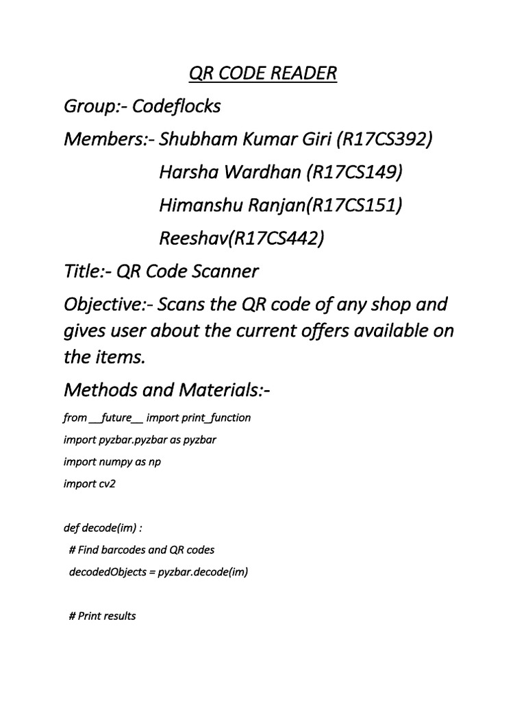 From - Future - Import Print - Function Import Pyzbar - Pyzbar As Pyzbar Import Numpy As NP ...