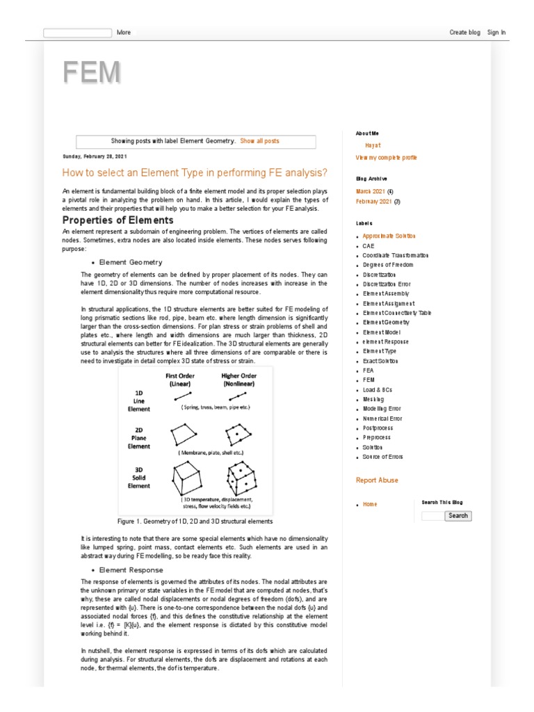 FEM - Element Geometry | PDF | Finite Element Method | Applied Mathematics