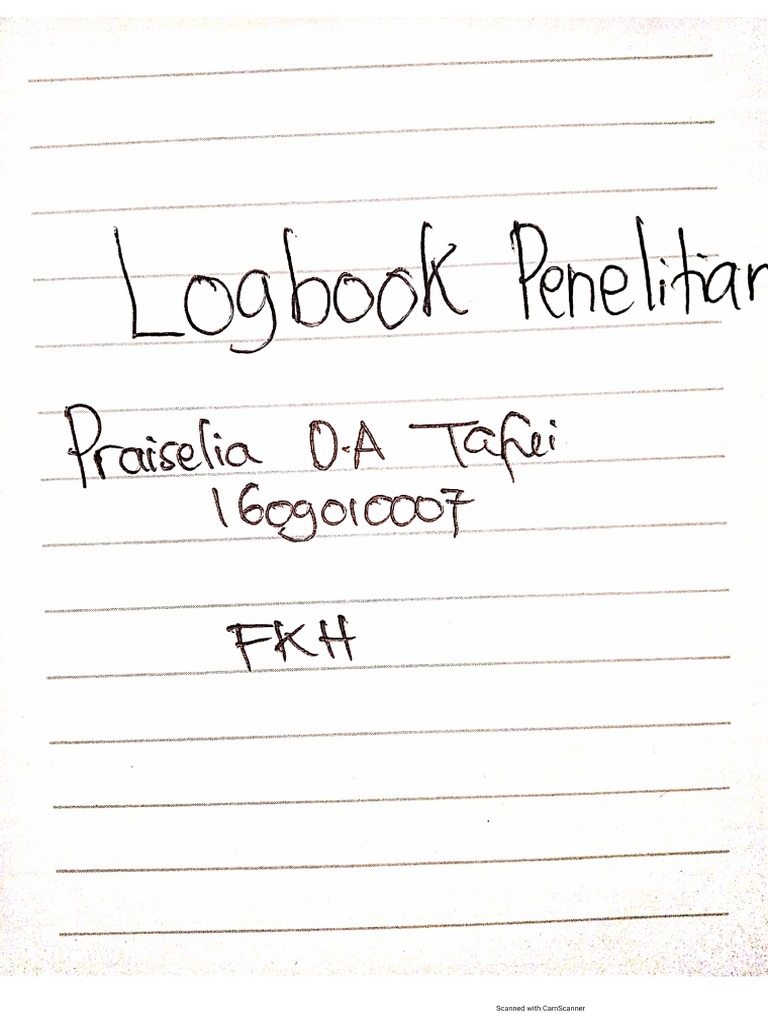 Logbook Penelitian | PDF