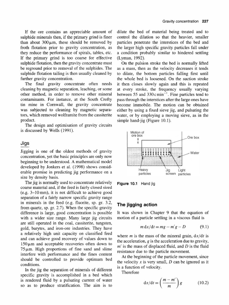 Gravity Concentration in Mineral Processing: A Guide to Jigging ...