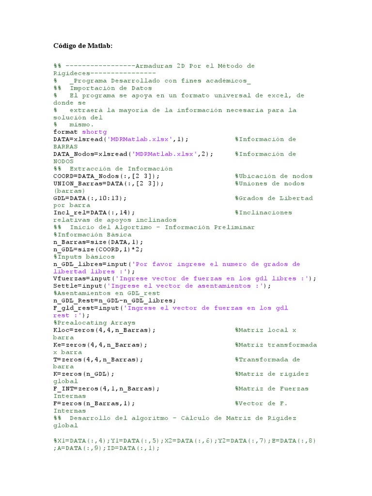 Codigos de MatLab | PDF | Informática teórica | Algoritmos y ...