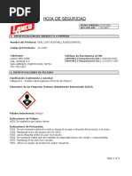 Hoja Seguridad Sanit 10 | PDF | Agua | Química