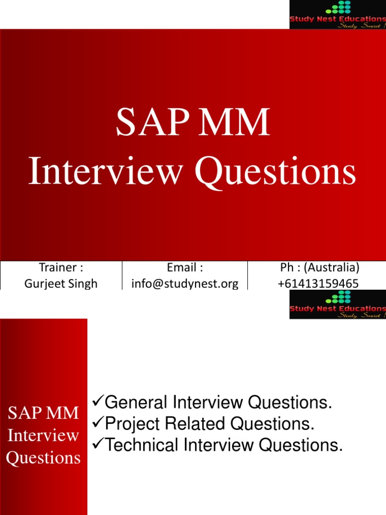 SAP MM Interview Questions | PDF | Business | Computing And Information Technology