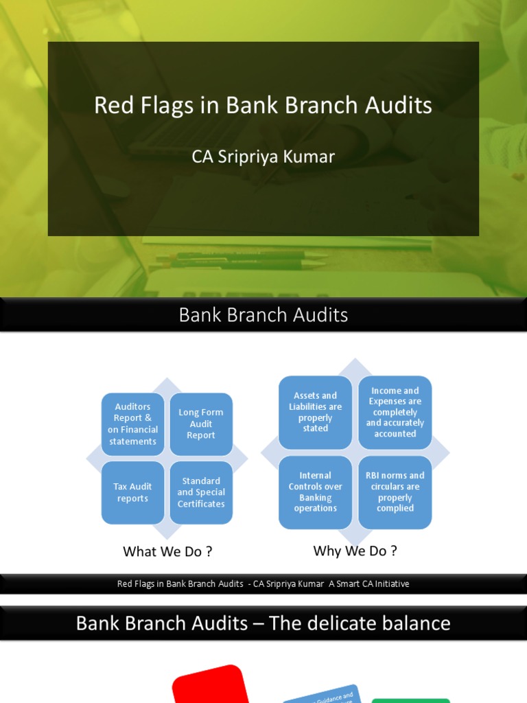 004 - Red Flags-Bank Audts | PDF | Banks | Financial Audit