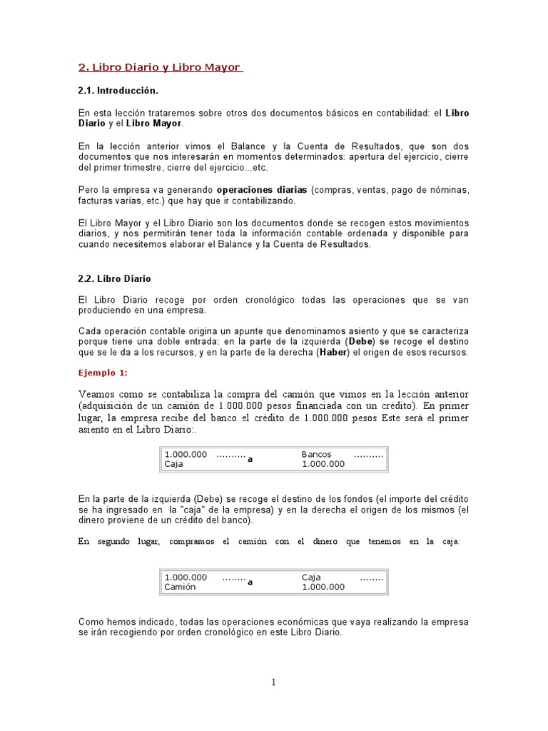 2 Libro Diario y Libro Mayor | PDF | Empresas | Contabilidad