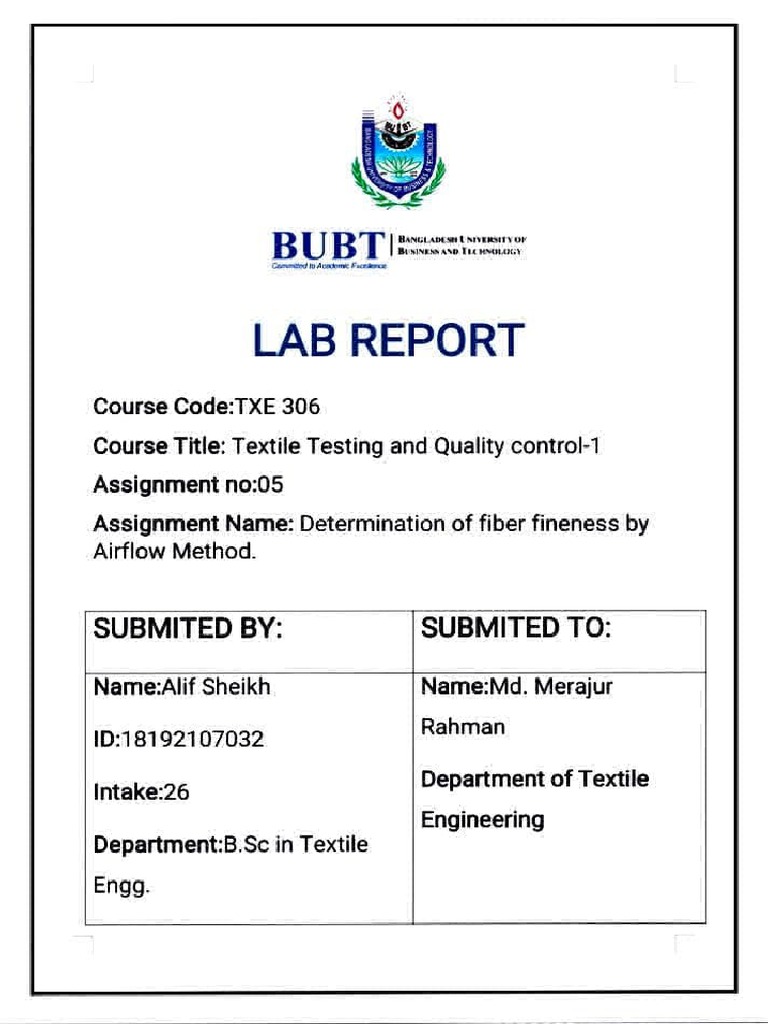 Determination of Fiber Fineness by Airflow Method | PDF | Textiles | Fibers