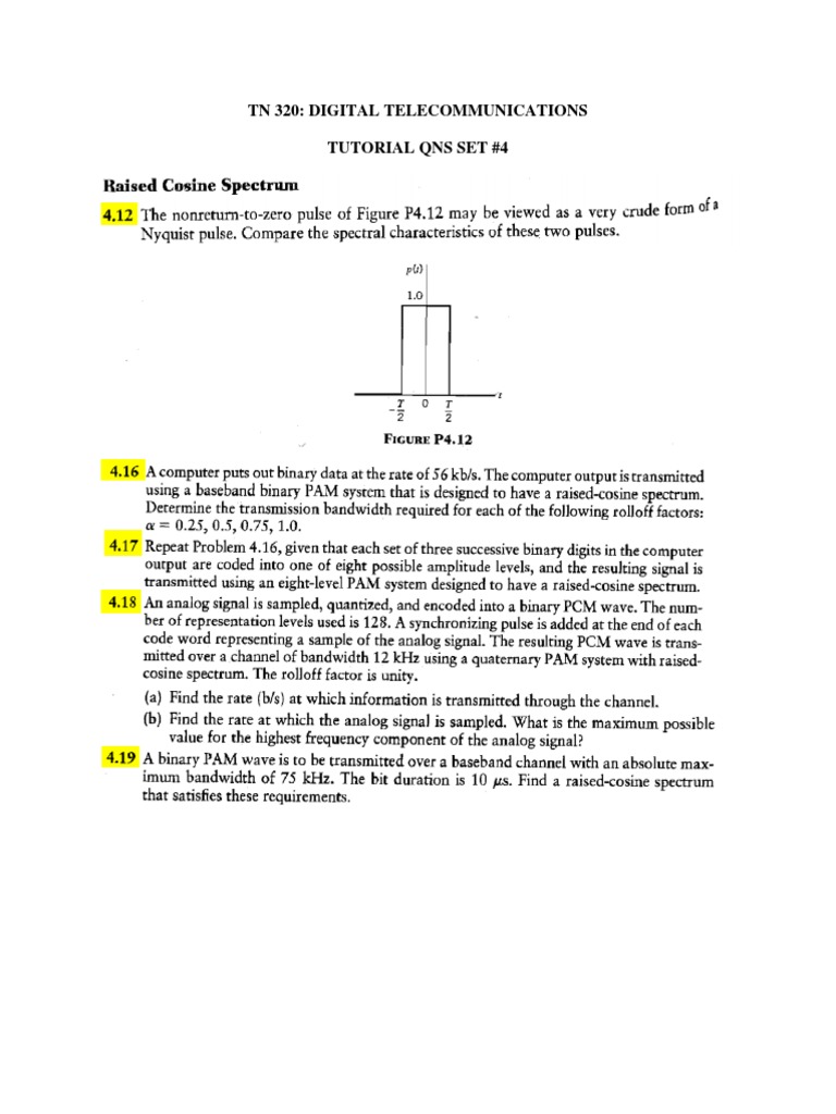 TN 320 Tutorial QNS Set #4 | PDF