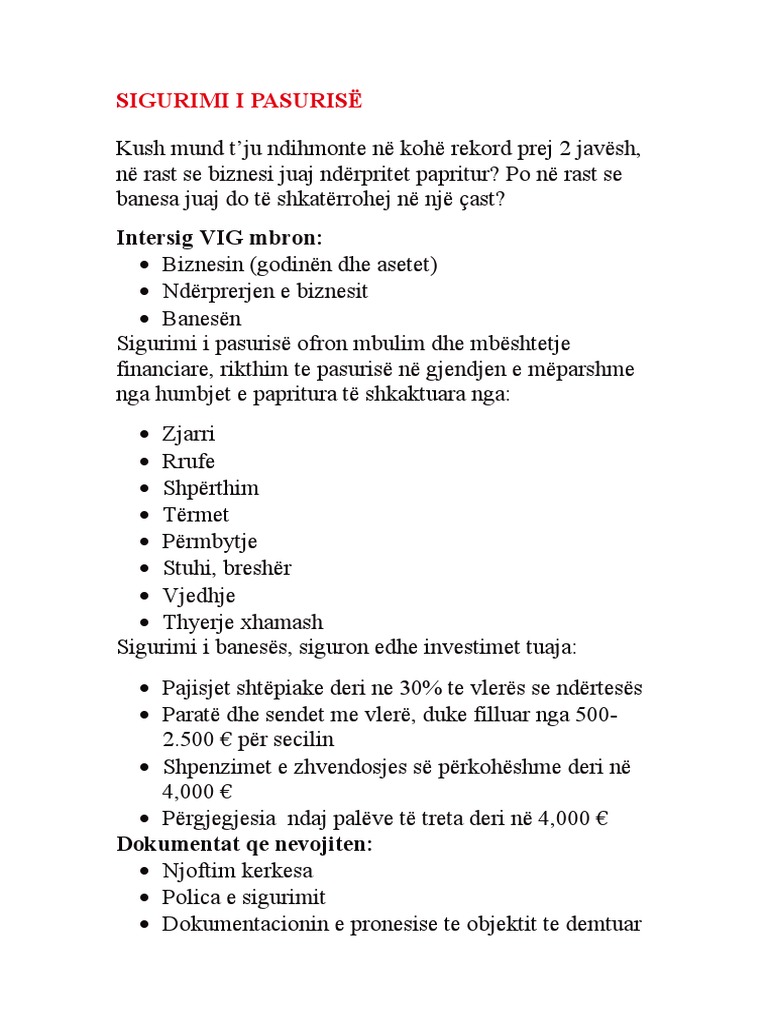 Sigurimi I Pasurise | PDF