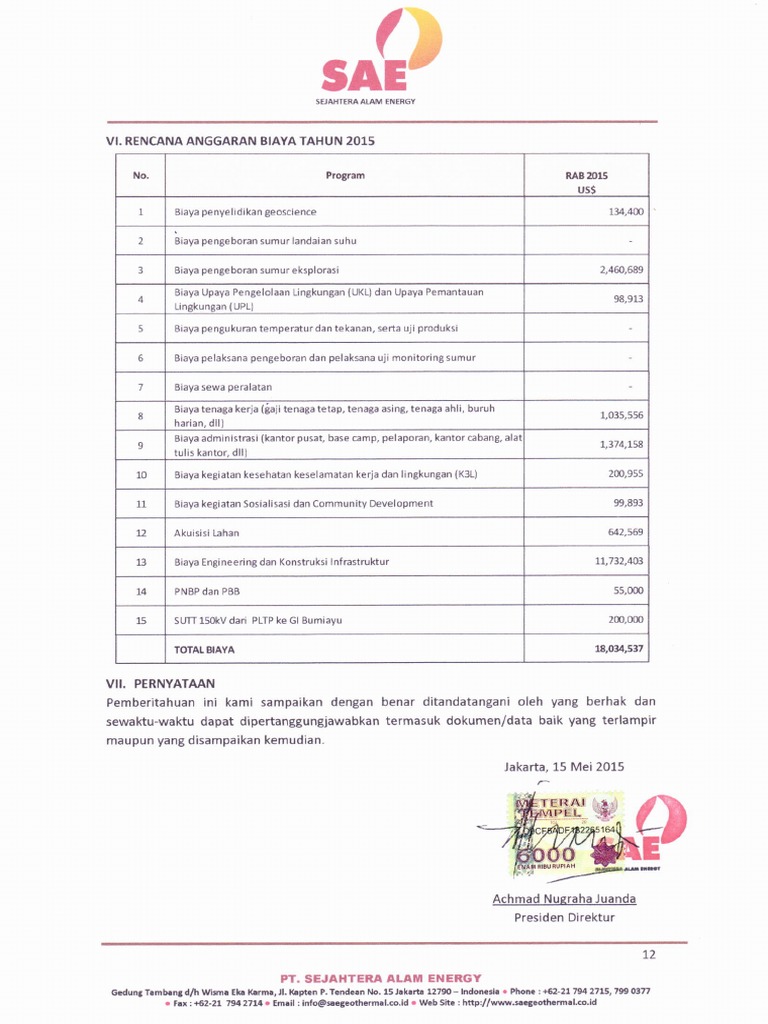 Laporan RKAB Halaman Terakhir | PDF