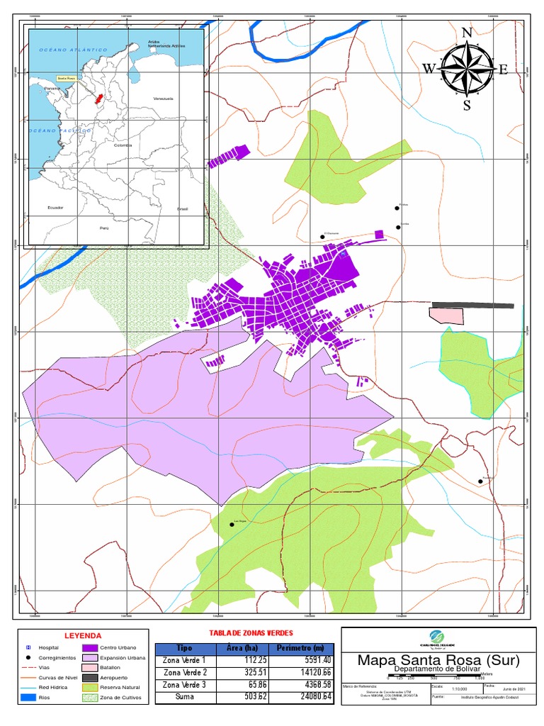 Mapa Santa Rosa | PDF | Cartografía | Geografía