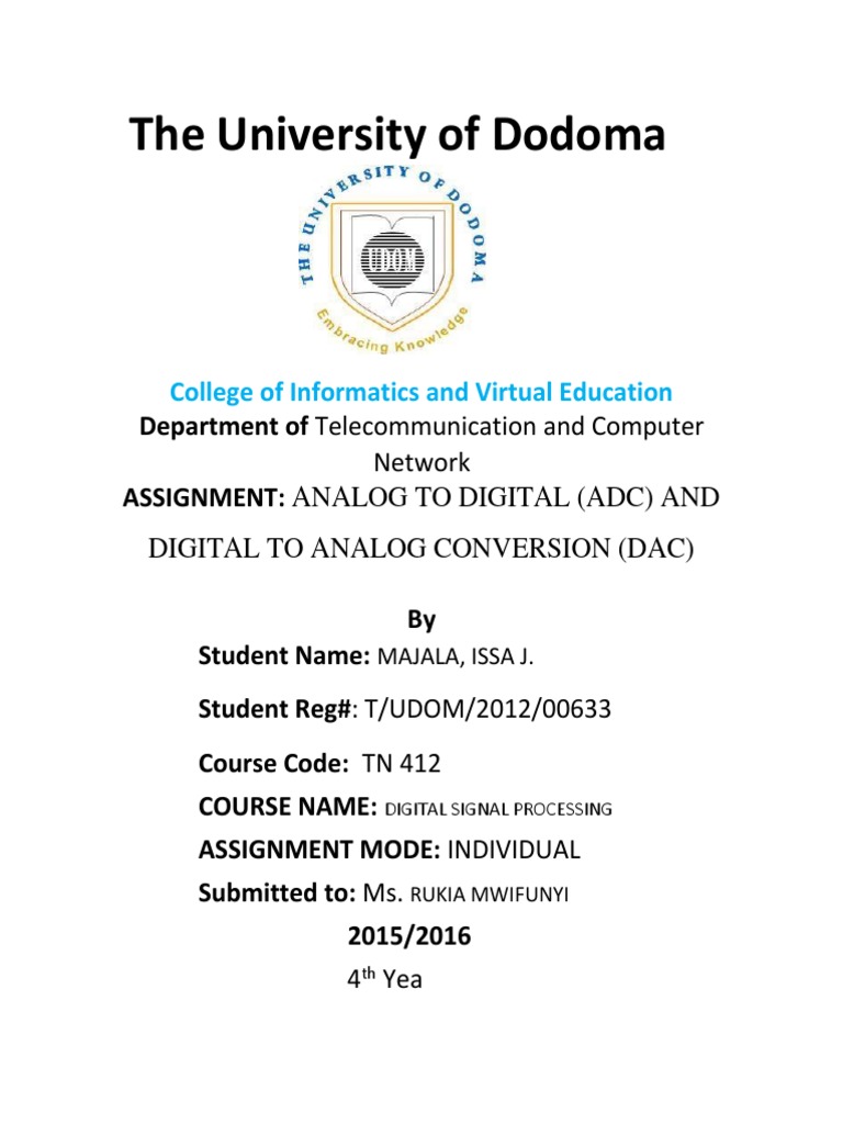 Analog To Digital | PDF | Analog To Digital Converter | Sampling (Signal Processing)