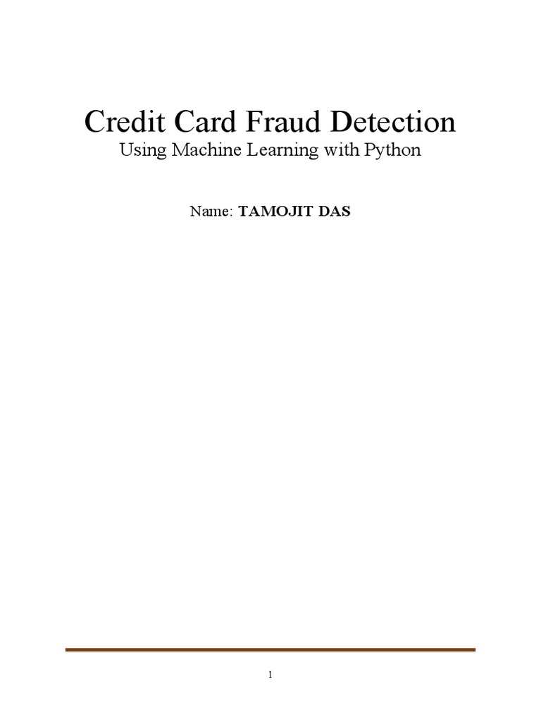 Creditcard Fraud Detection | PDF | Outlier | Machine Learning