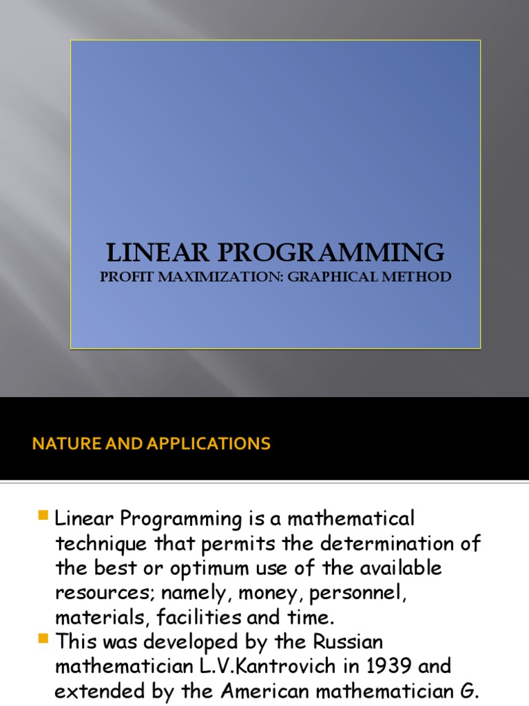 LP Maximization Graphical Method 2021 | PDF | Linear Programming ... LP Maximization Graphical Method 2021 | PDF | Linear Programming ...
