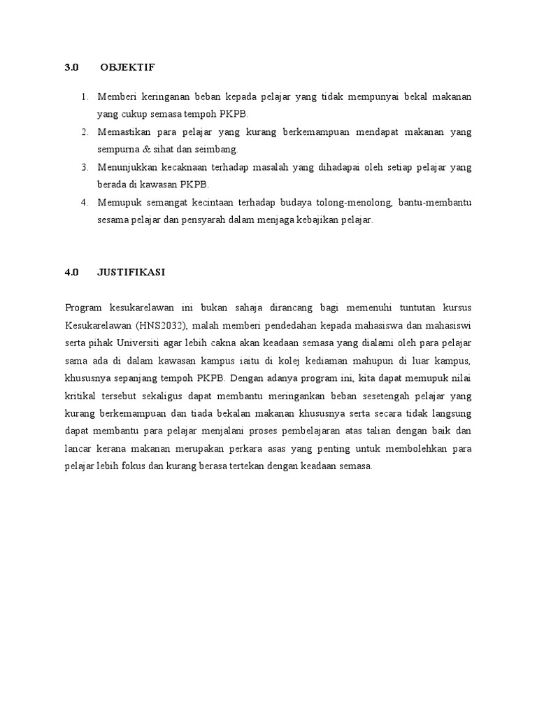 Objektif Dan Justifikasi Kertas Kerja | PDF
