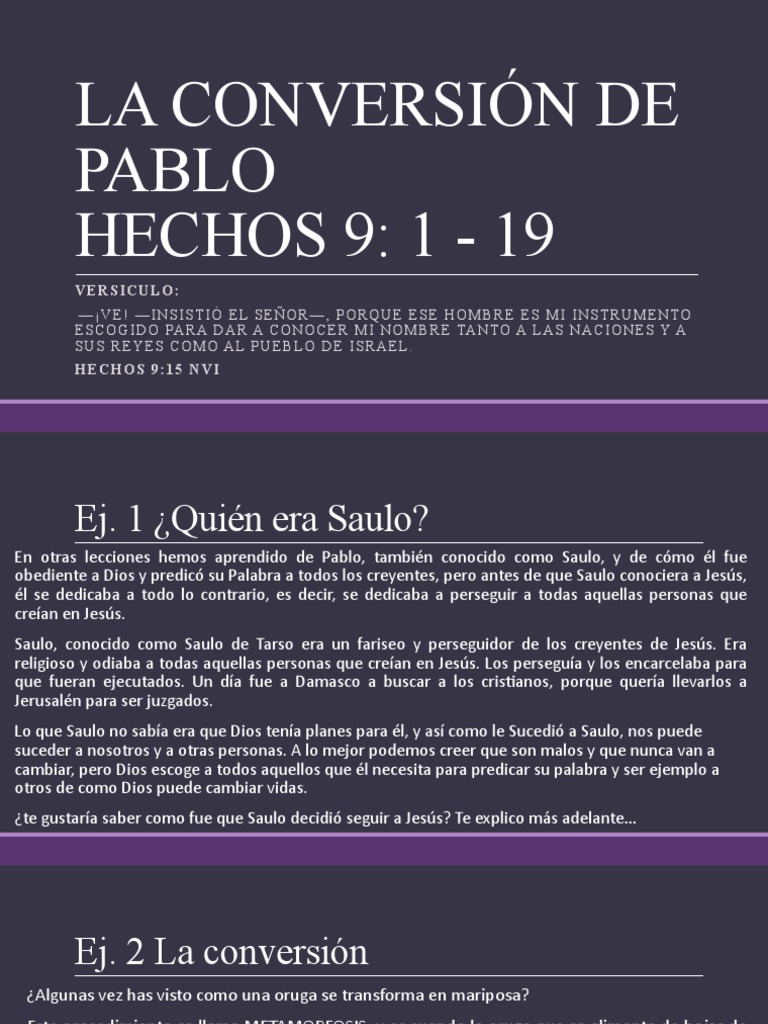 La Conversión de Pablo | PDF | Pablo el apóstol | Jesús