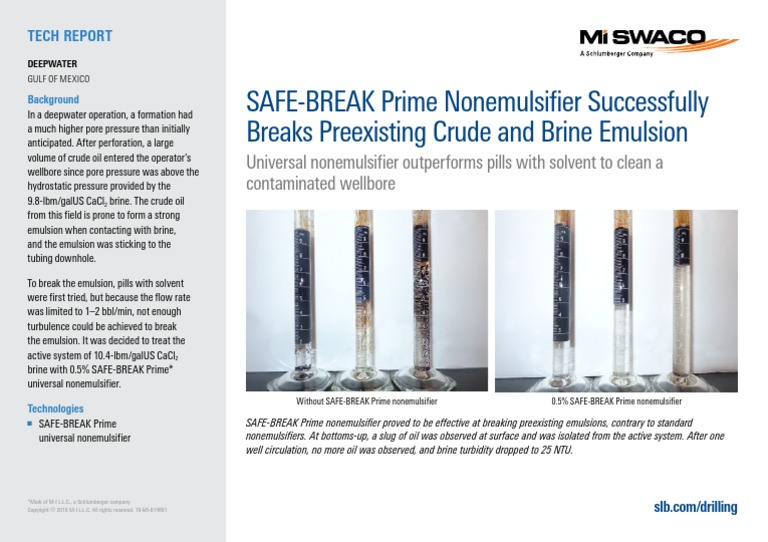 Effective Emulsion Break with SAFE-BREAK Prime | PDF