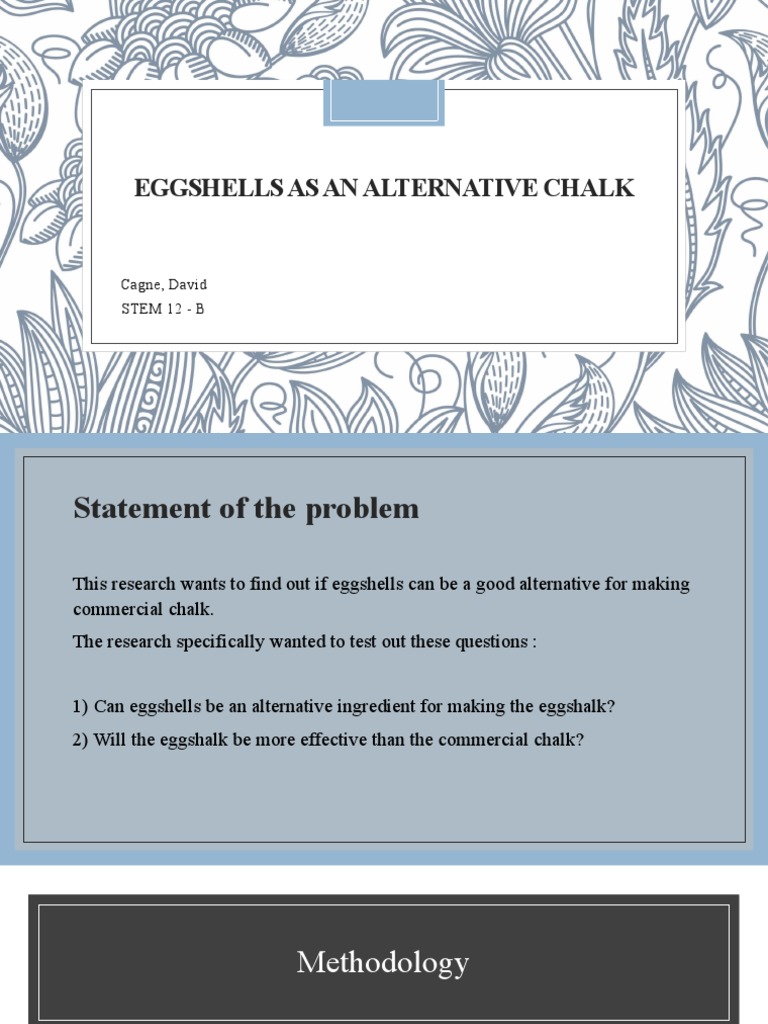 Eggshells As An Alternative Chalk: Cagne, David Stem 12 - B | PDF