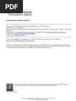 De Blij's Sub-Saharan African City Model | PDF