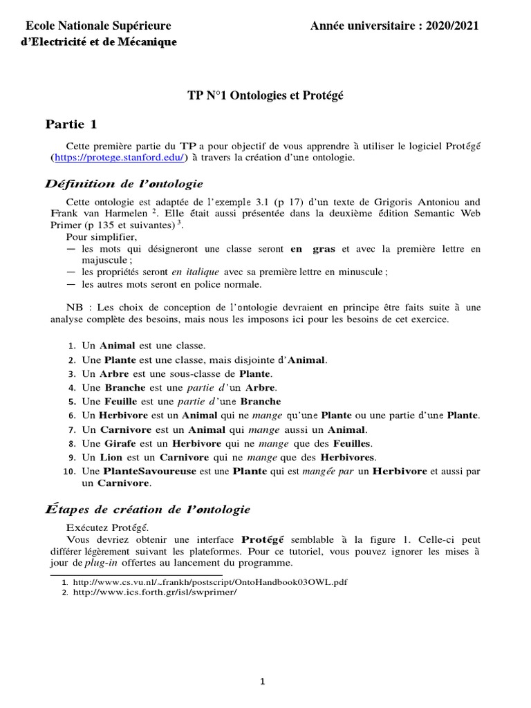 TP1 OWL Protege ENSEM | PDF | XML | Ontologie (informatique)