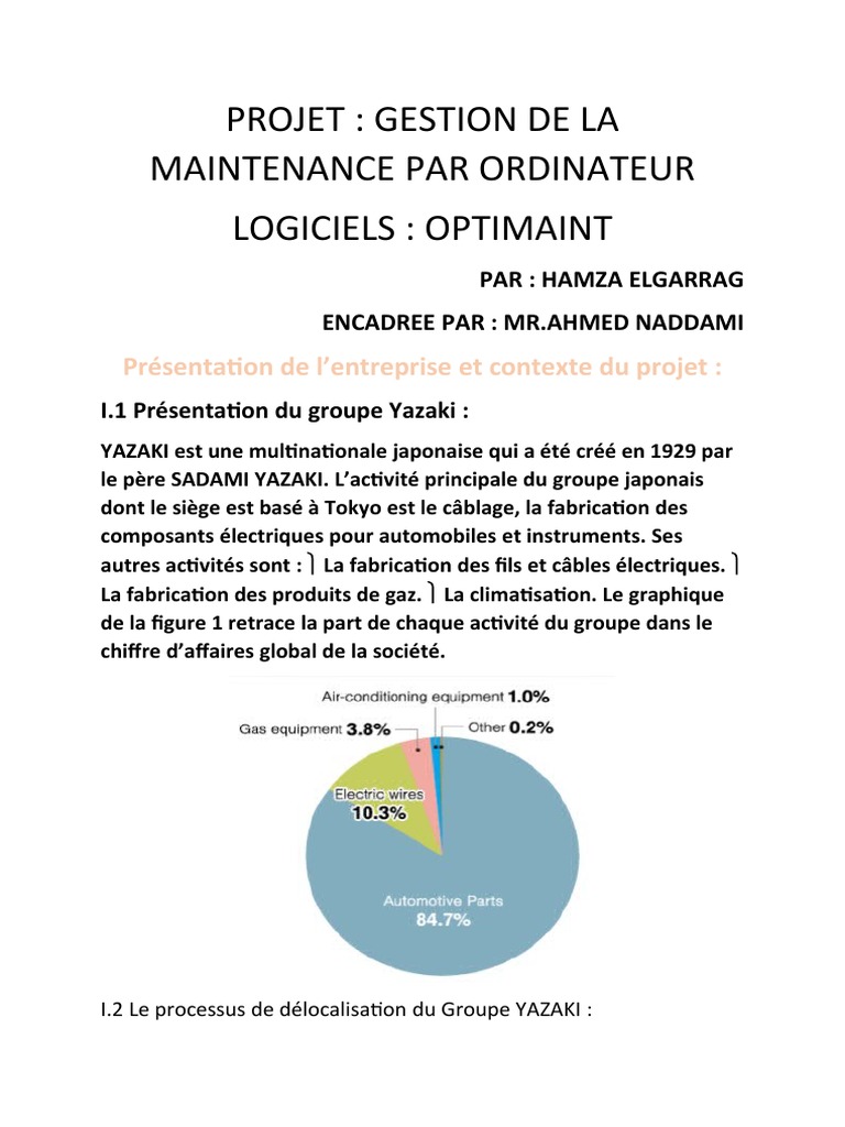 GMAO : Optimisation de la Maintenance | PDF | Application | Délocalisation