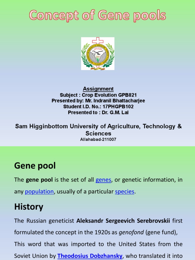 Concept of Gene Pool | PDF | Natural Selection | Evolution