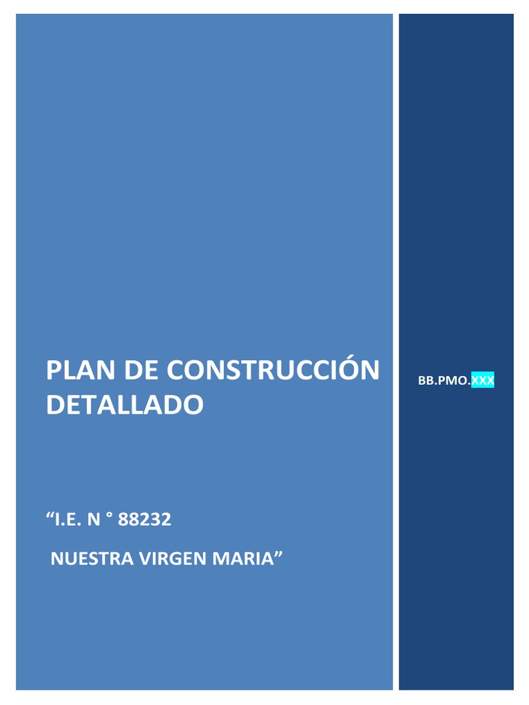 Plan de Construcción Detallado - Nuestra Virgen Maria - Rev01 | PDF ...