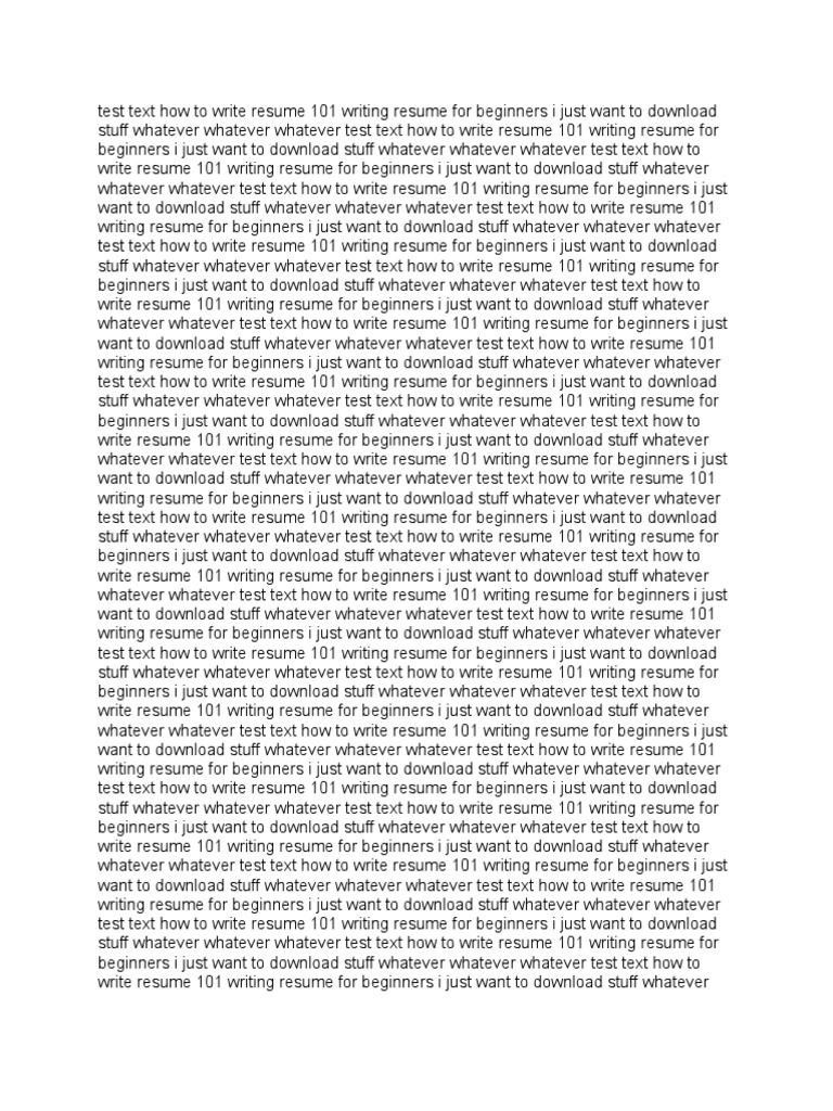 Resume Writing Guide for Beginners | PDF