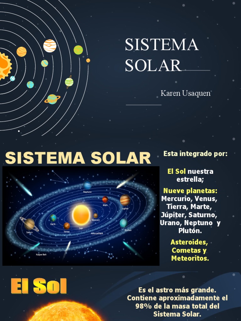 Presentacion El Sistema Solar | PDF | Dom | Sistema solar
