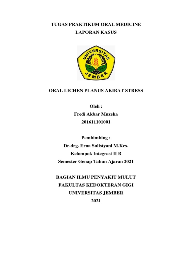 Fredi Akbar Muzeka (20-001) Laporan Kasus Lichen Planus-1 | PDF