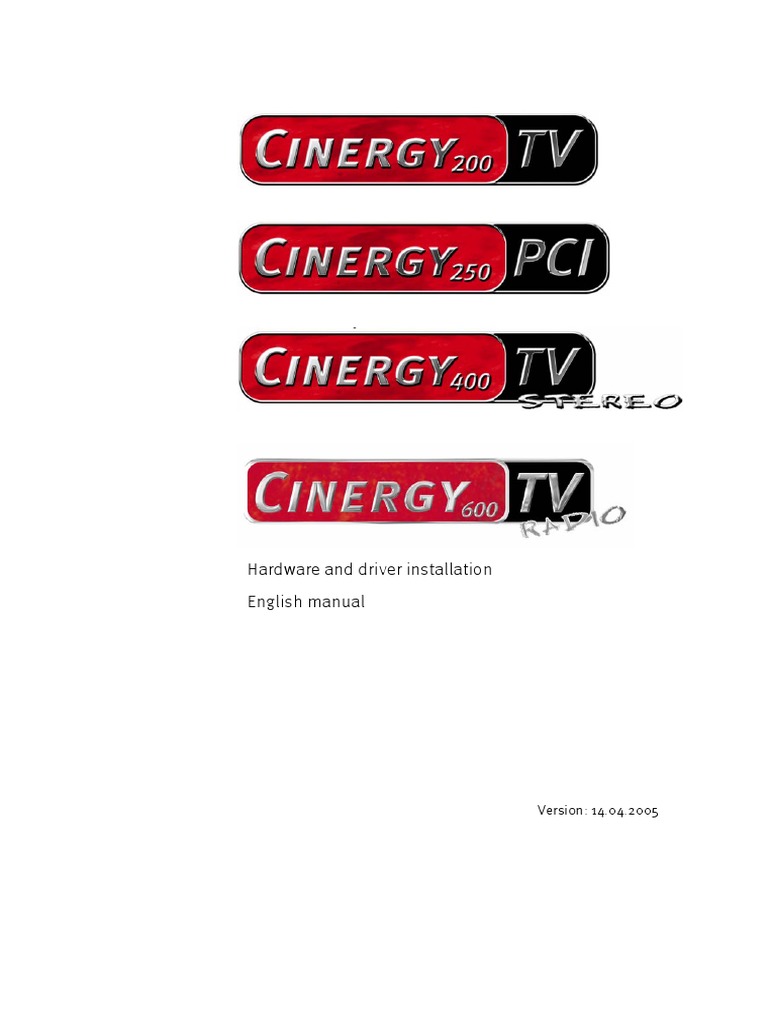HB Cinergy 200-250-400-600 Hardware Eng | PDF | Device Driver ...
