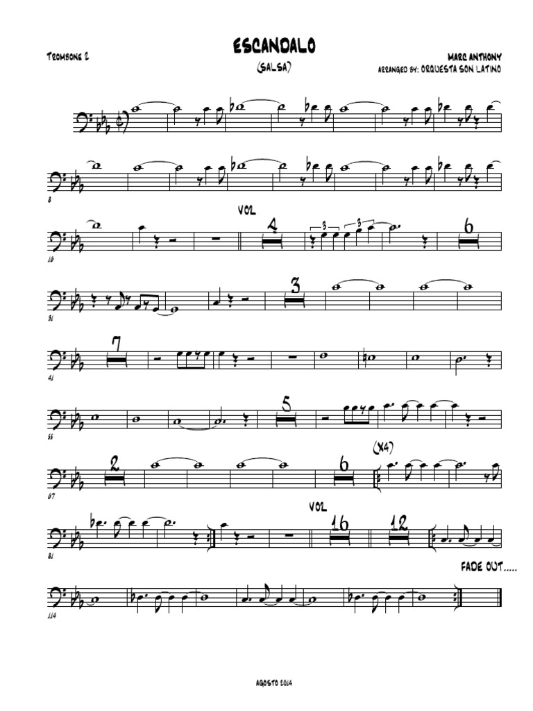 Escandalo Salsa Trombone 2 | PDF