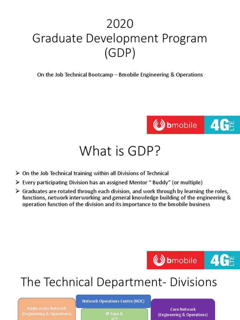 2020 Graduate Development Program (GDP) : On The Job Technical Bootcamp ...