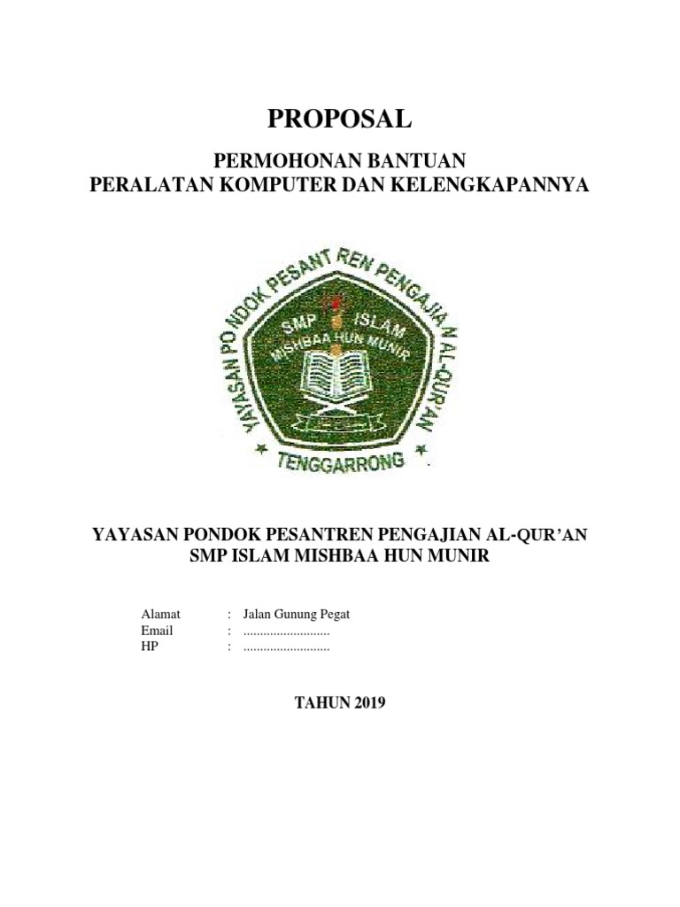 Draff Proposal Bantuan Komputer Panti | PDF