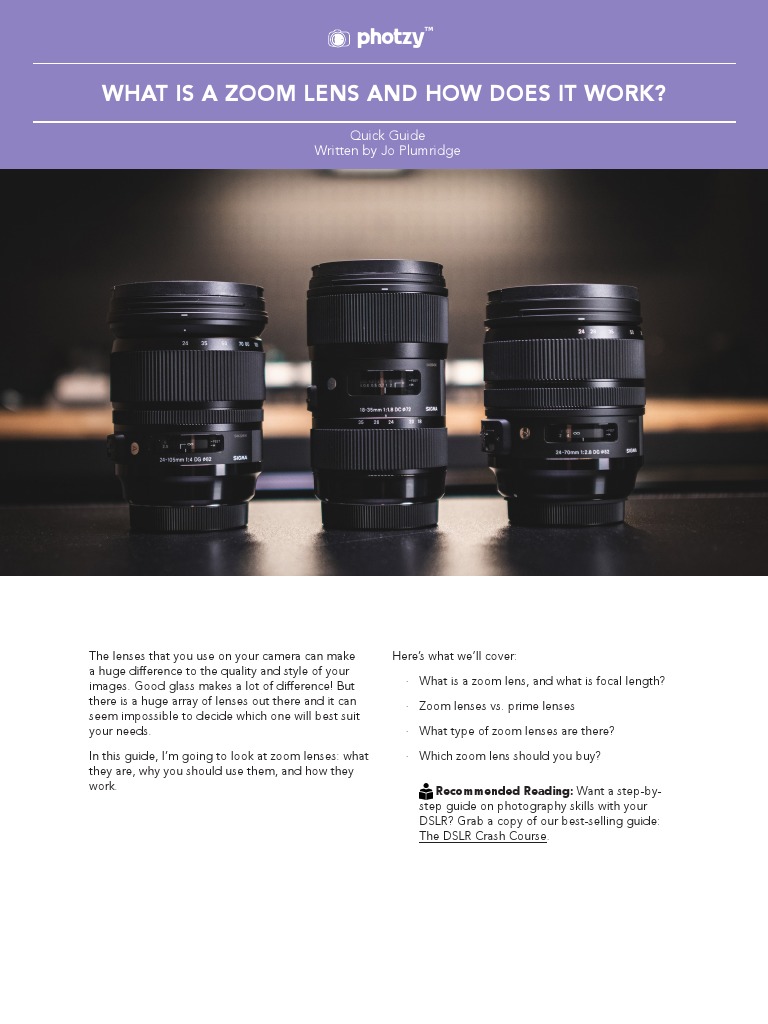 What+is+a+Zoom+Lens How+Does+It+Work | PDF | Camera Lens | Zoom Lens