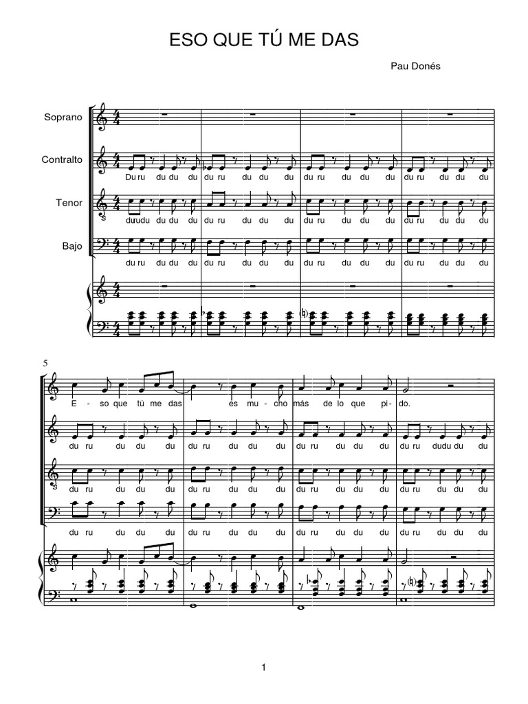 Eso Que Tú Me Das | PDF | Divertissement (Général)