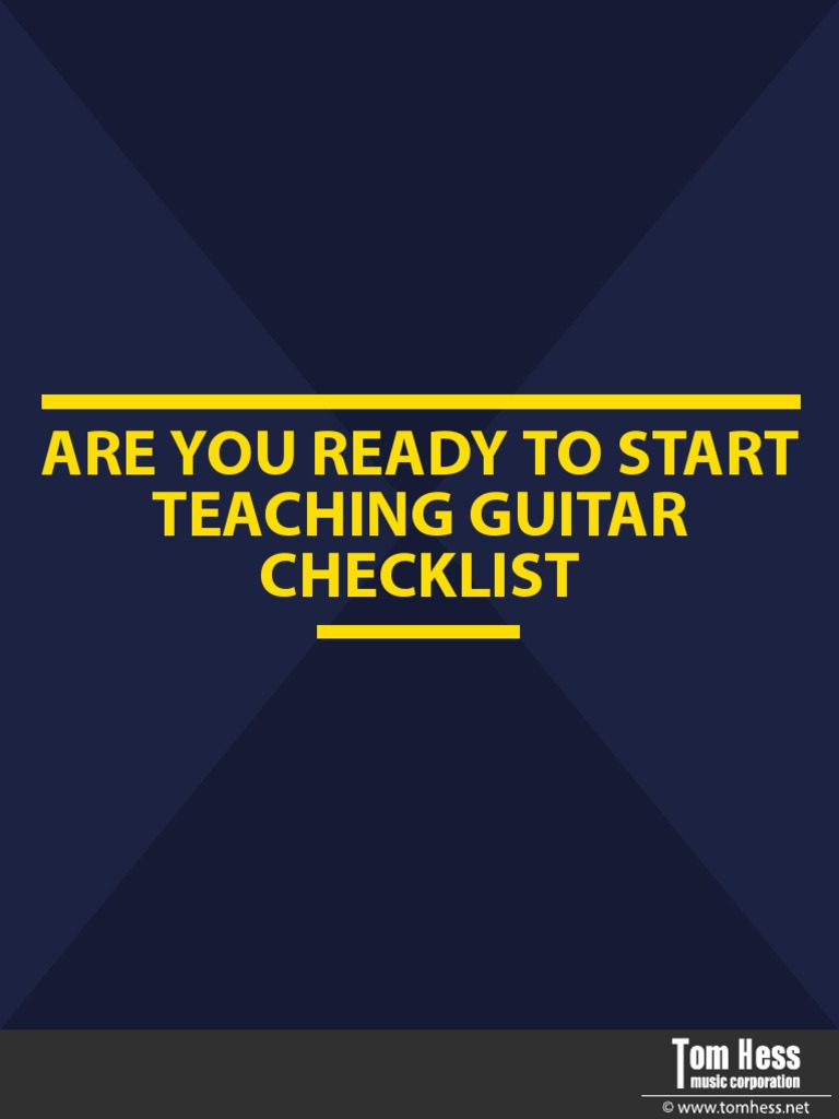 Are You Ready To Start Teaching Guitar Checklist | PDF