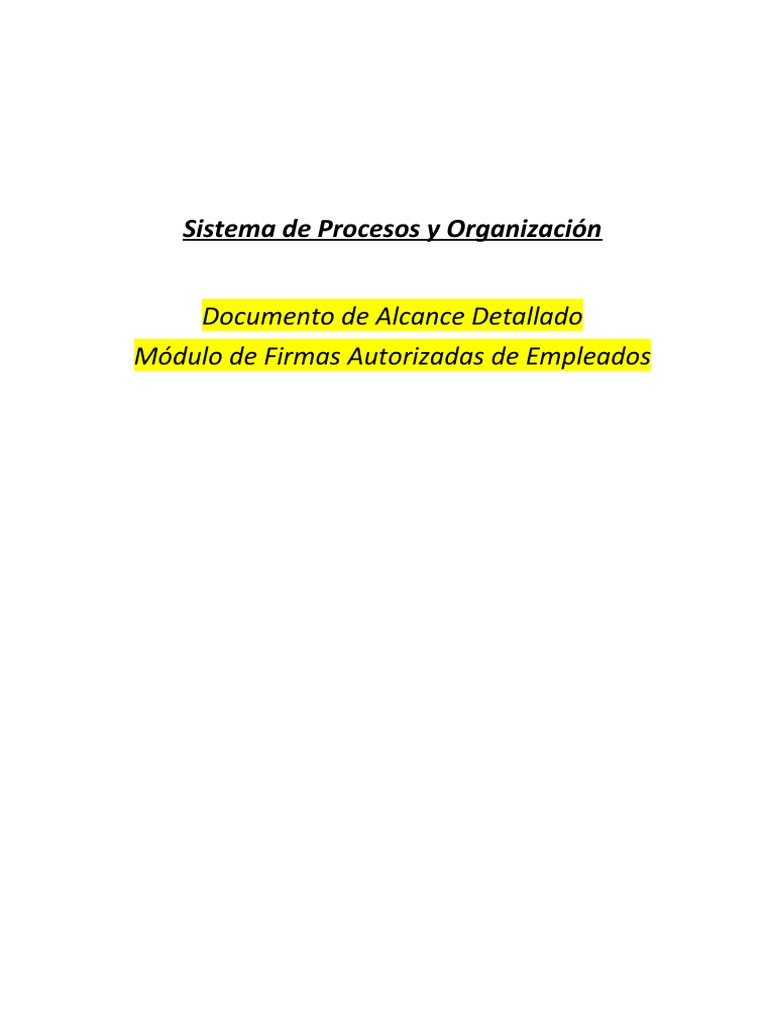 Documento de Alcance: Firmas Autorizadas | PDF | Usuario (informática ...