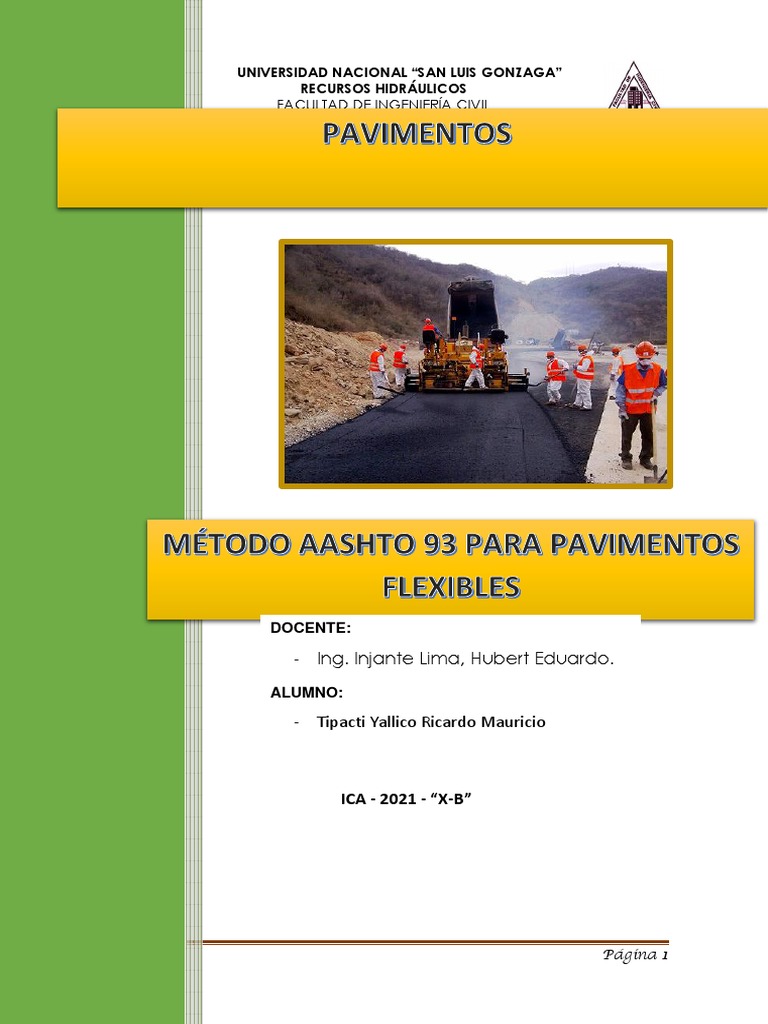 6 Practica Pavimentos Aashto 93 | PDF | Ingeniería | Ingeniero civil
